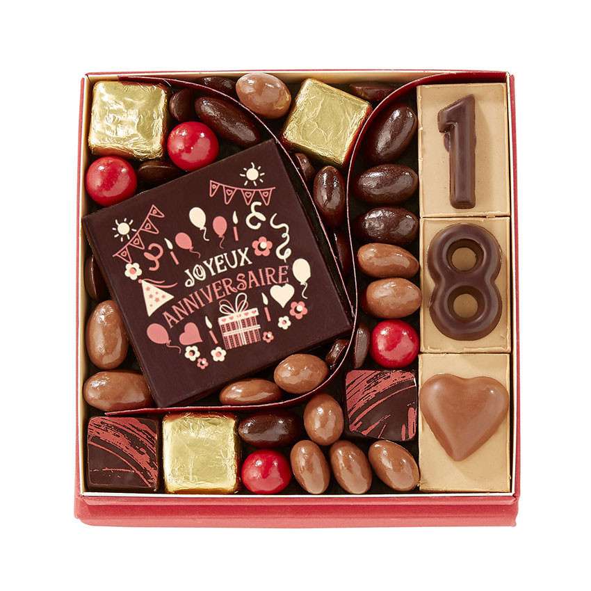 Boite chocolat Anniversaire Taille 2